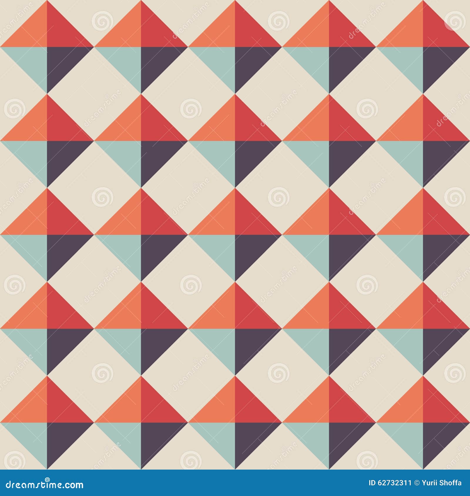 Retro Diamond Quilt Pattern Vector Illustration | CartoonDealer.com ...