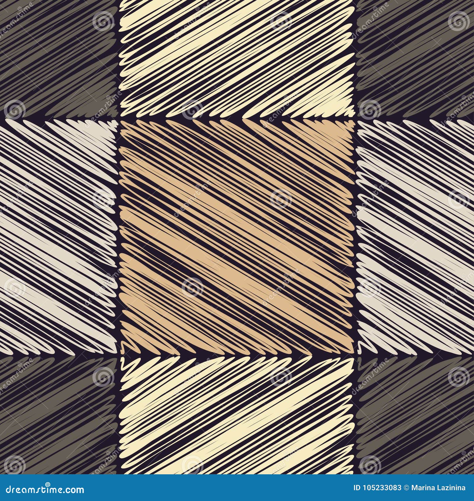 Seamless Geometric Pattern. Scribble Texture Stock Illustration ...