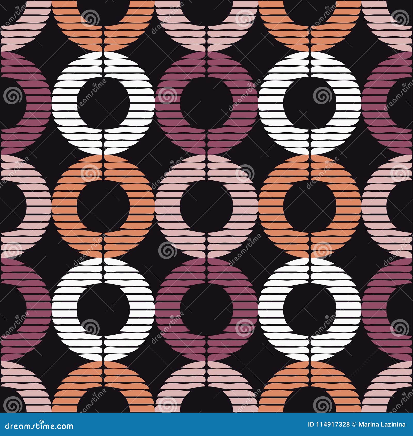 Seamless Geometric Pattern. Semicircle and Texture. Scribble Texture ...