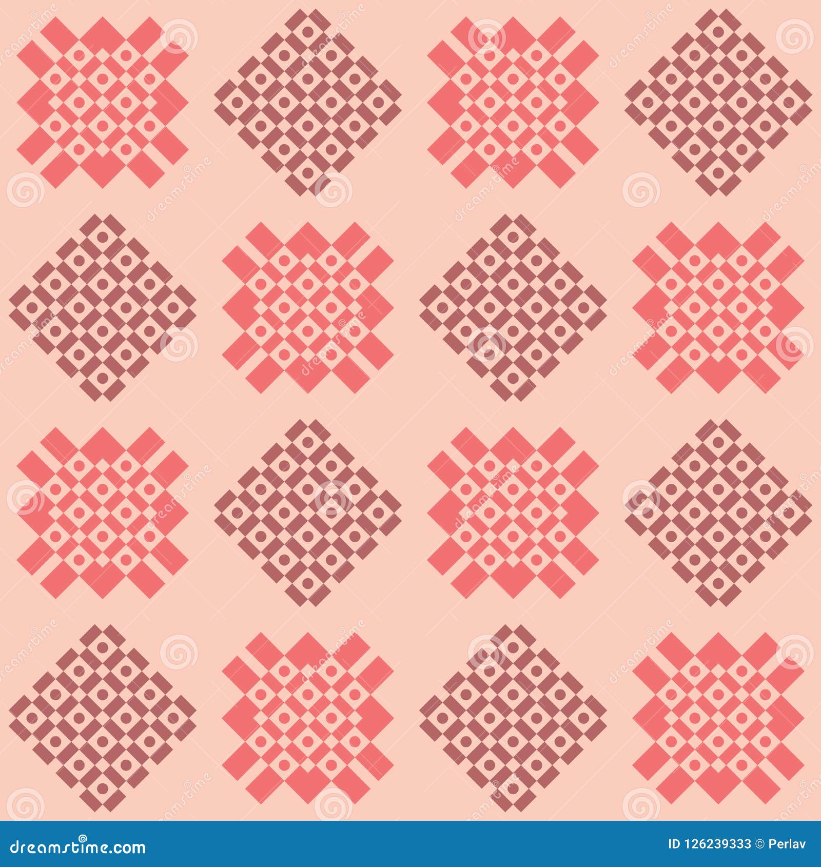 Geometric Pattern in Shades of Pink Stock Vector - Illustration of ...