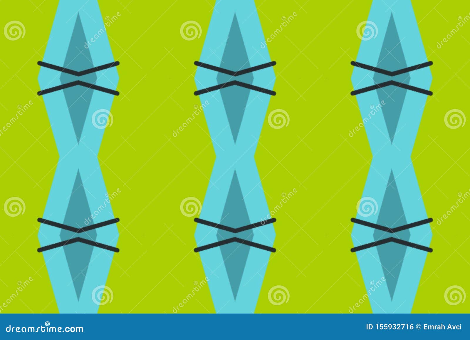 Seamless Geometric Pattern. Shaped Light and Dark Turquoise Diamonds ...