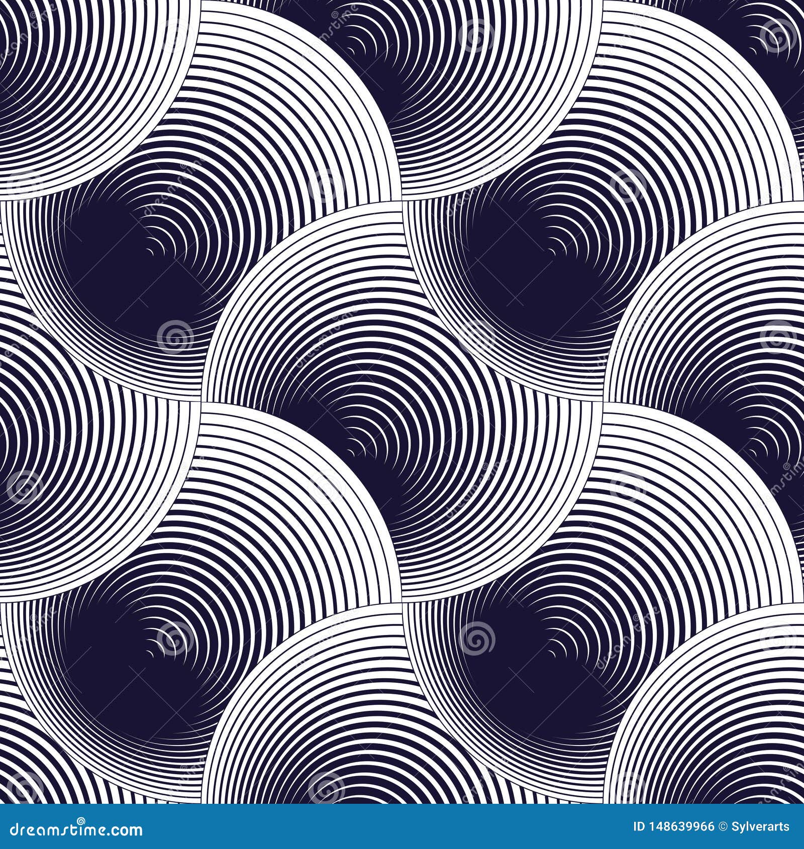 Texture Of Overlapping Circles In Constant Motion Creating A Mesmerizing And Symmetrical Pattern