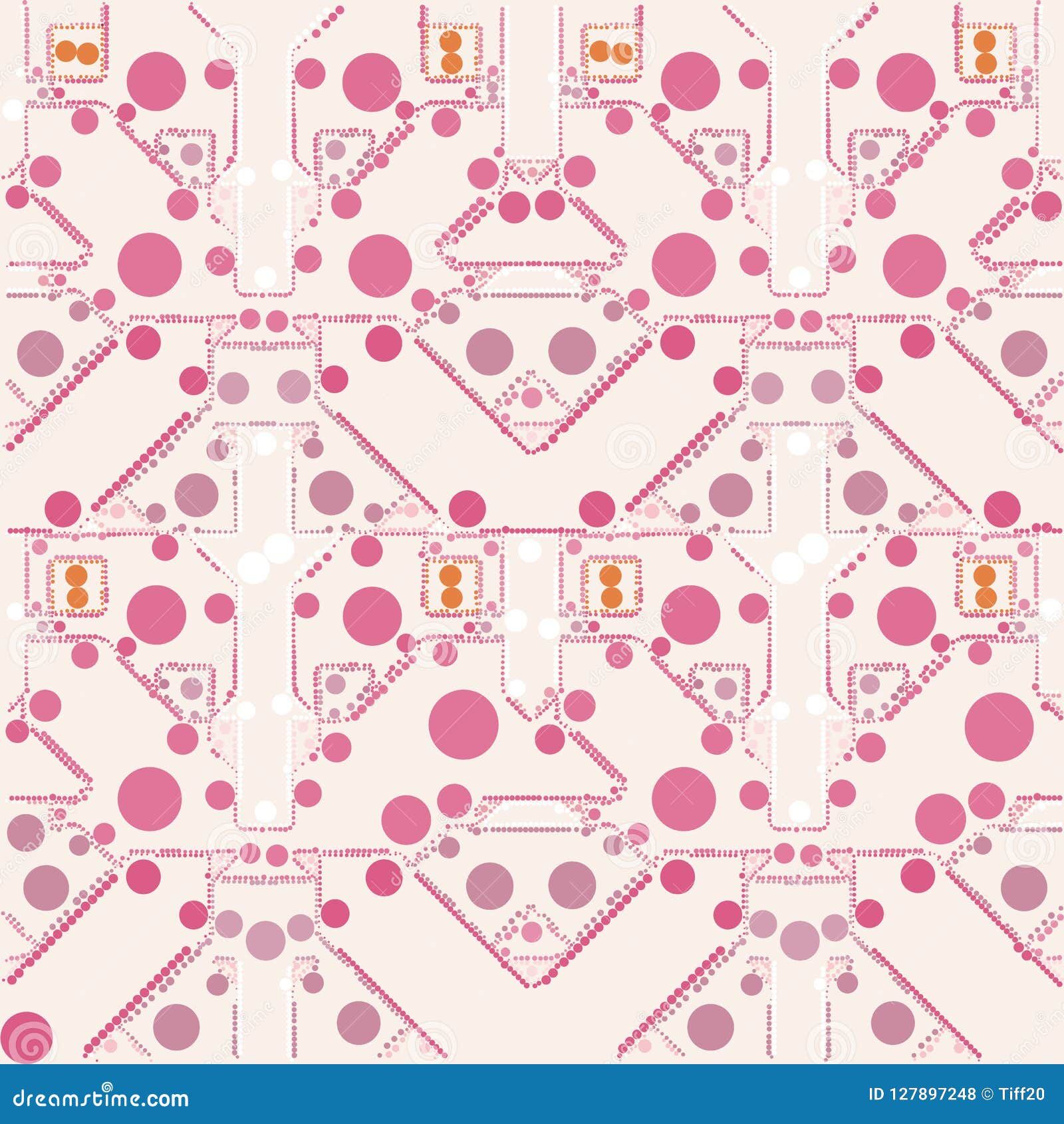 Seamless Geometric Pattern of Small Circles Stock Vector - Illustration ...