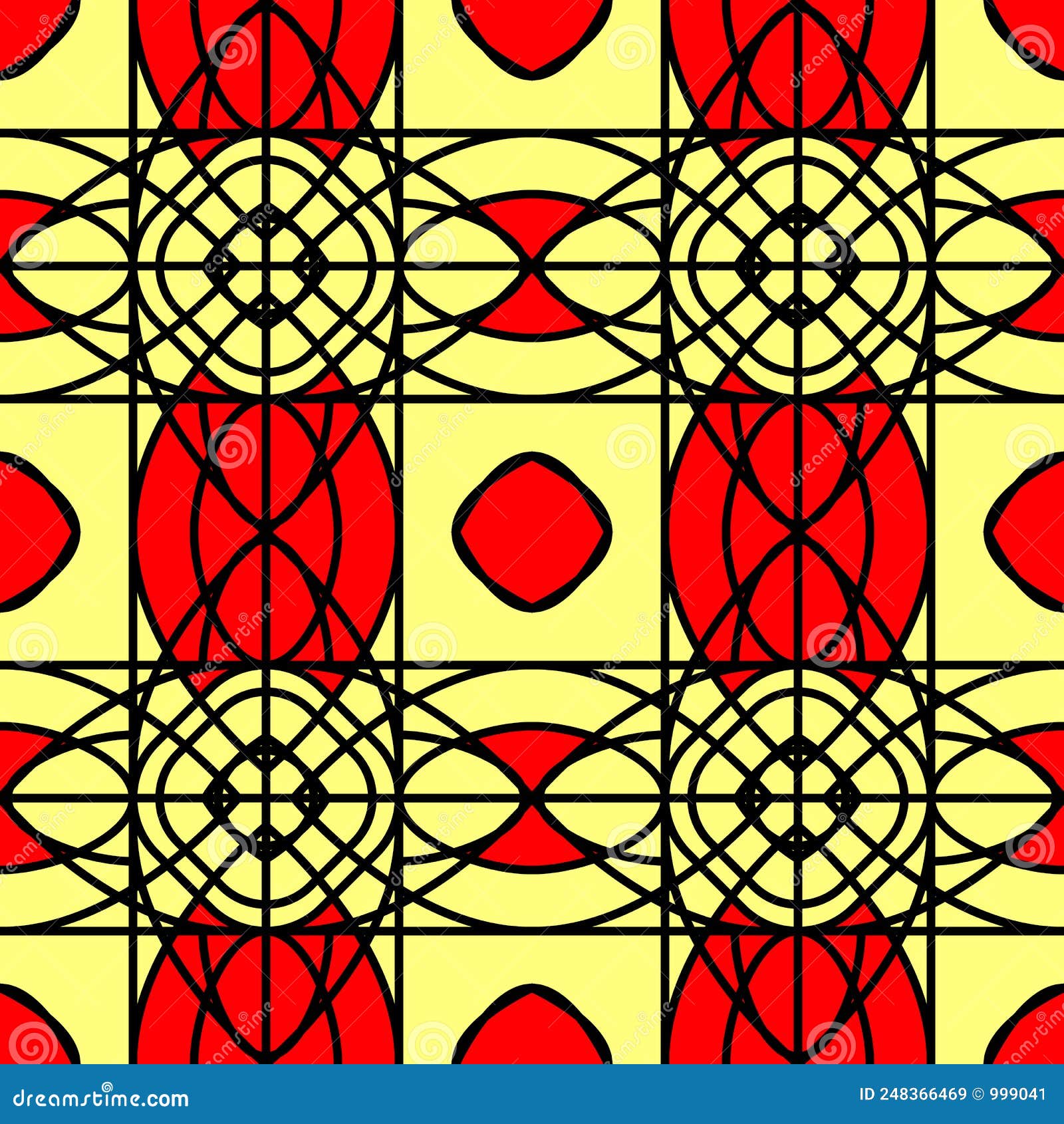 Seamless Geometric Pattern. Stained Glass. Vector Stock Illustration ...