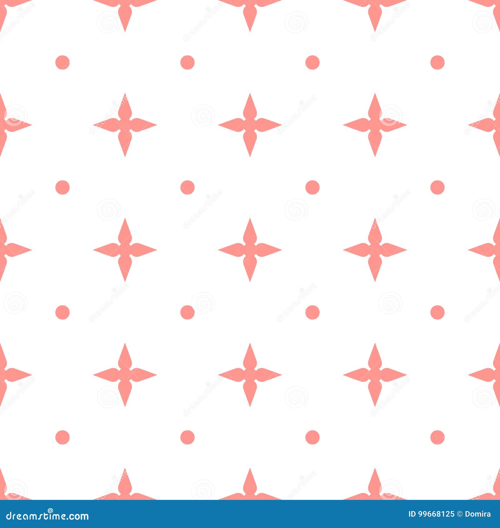 Seamless Geometric Pattern with Stars and Dots. Vector Illustration ...