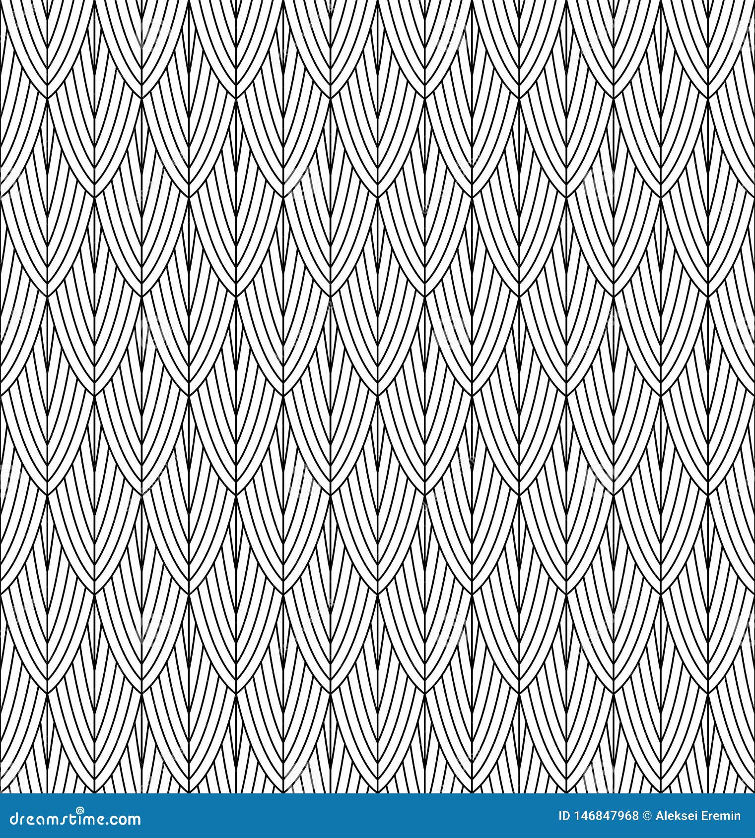 Seamless Geometric Pattern In Style Art Deco Stock Vector