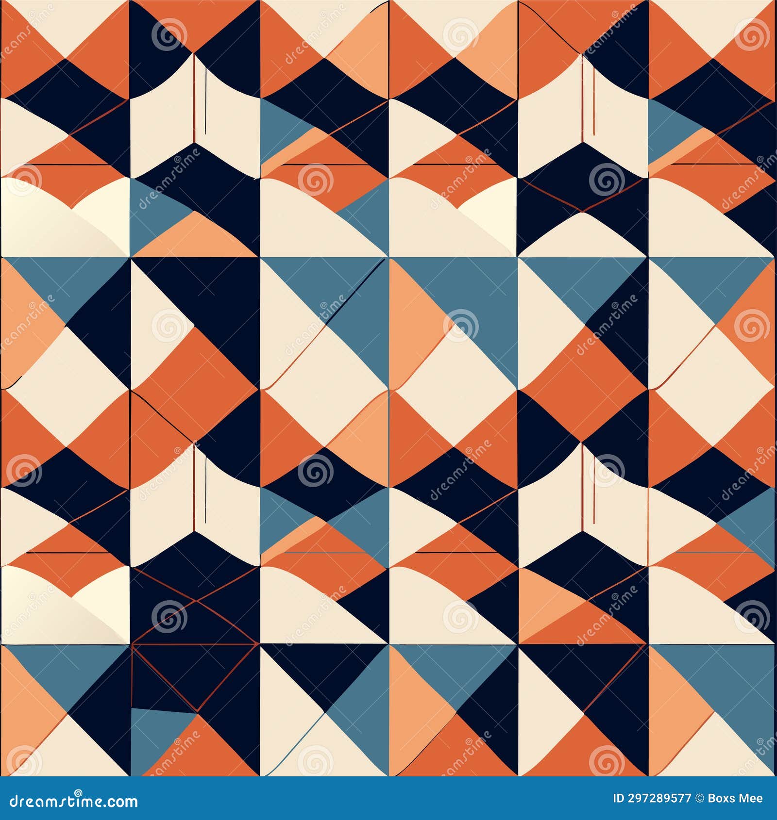Seamless Geometric Pattern in the Style of a Low Poly. AI Generated ...