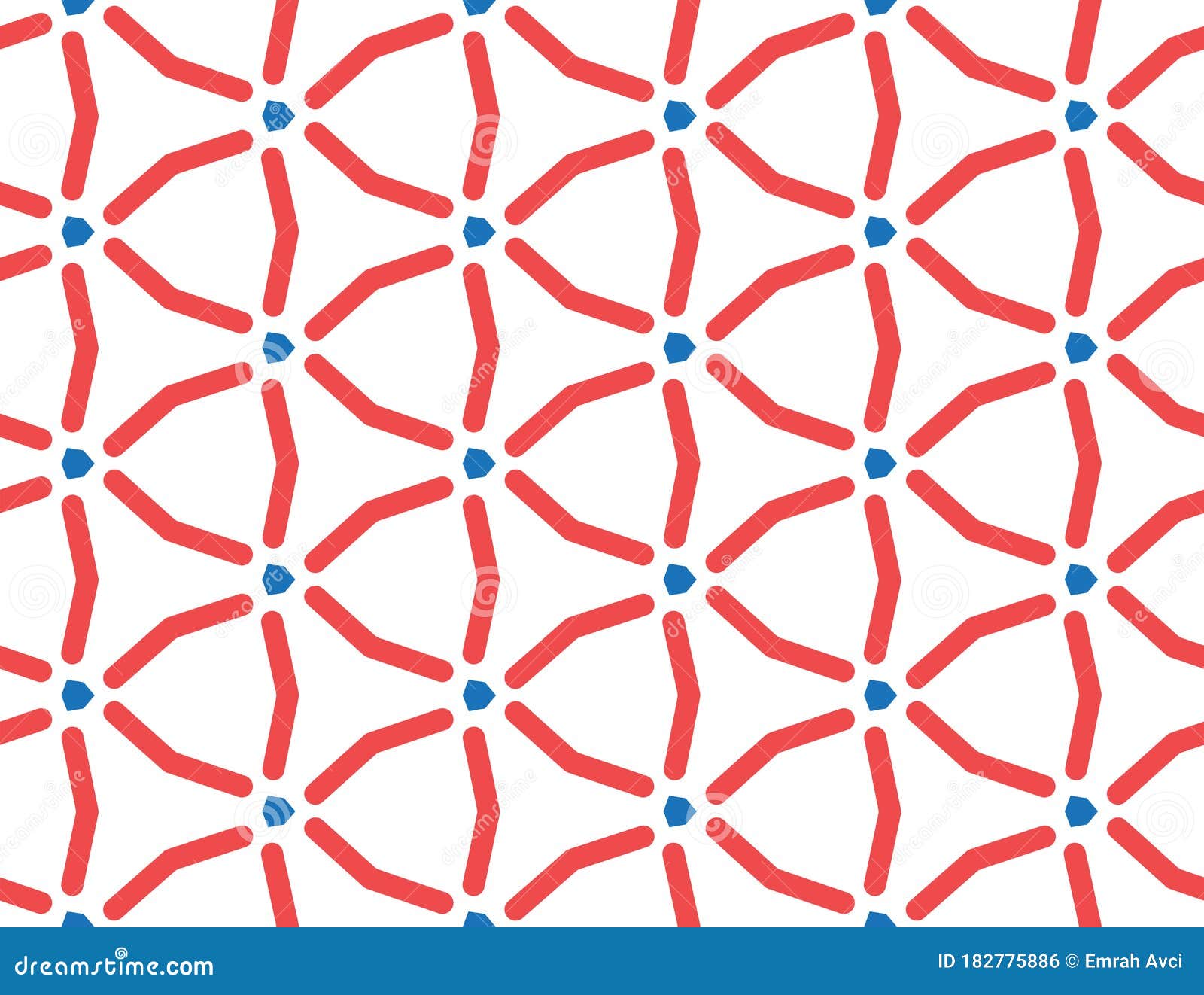Seamless Geometric Pattern, Texture or Background Vector in Red, Blue ...