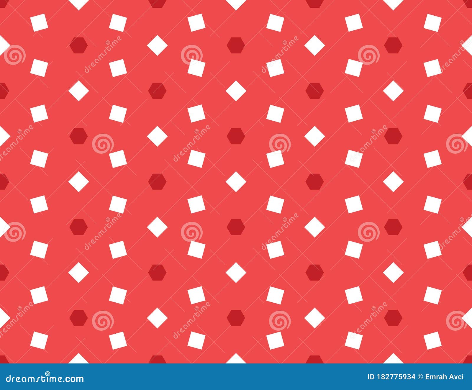 Seamless Geometric Pattern, Texture or Background Vector in Red, White ...