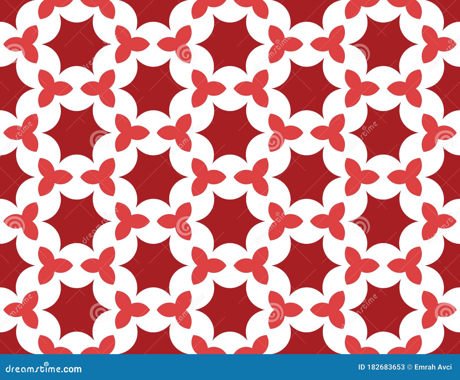 Seamless Geometric Pattern, Texture or Background Vector in Red, White ...