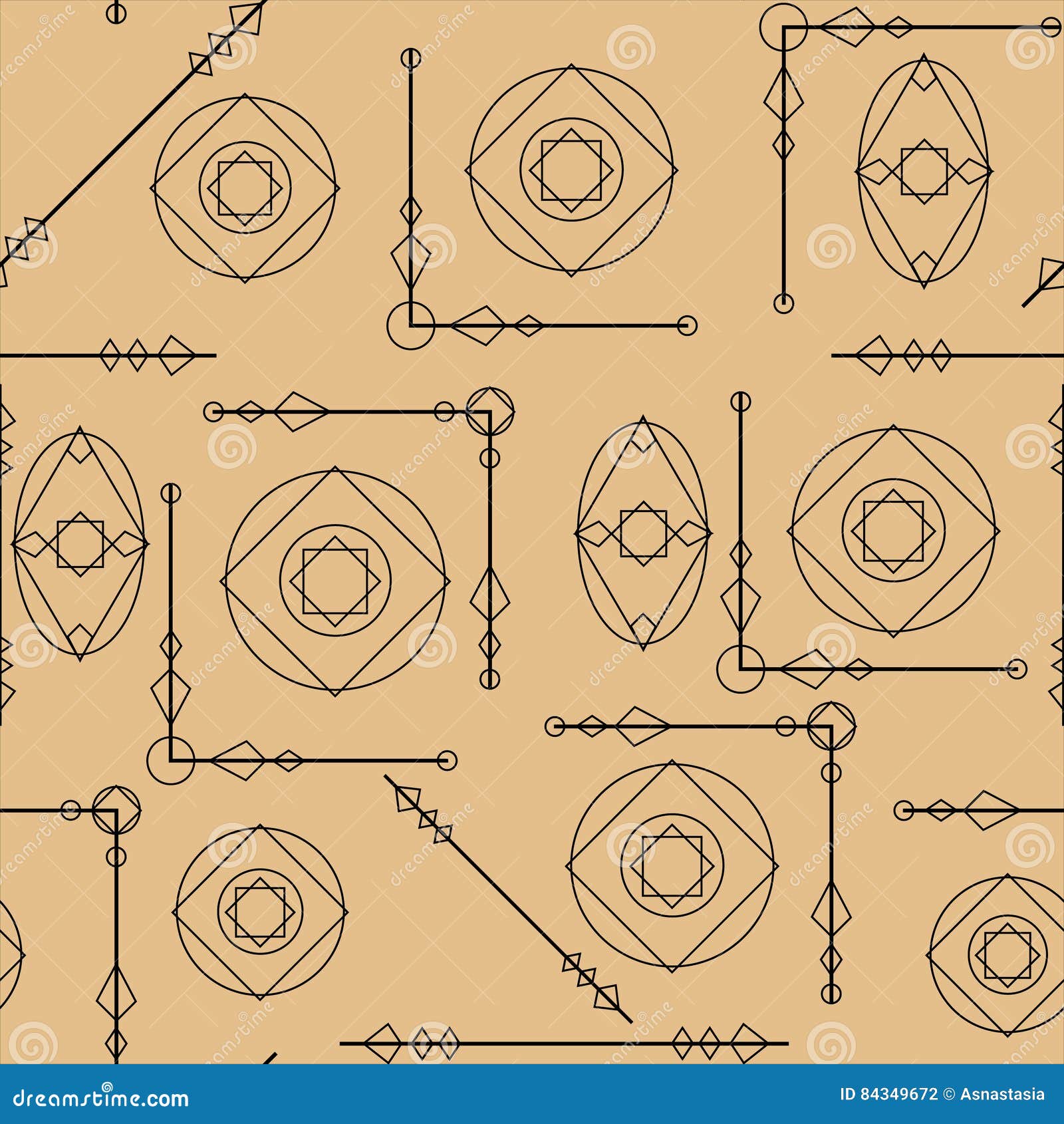 Seamless Geometric Pattern Texture in Black and Brown. Simple ...