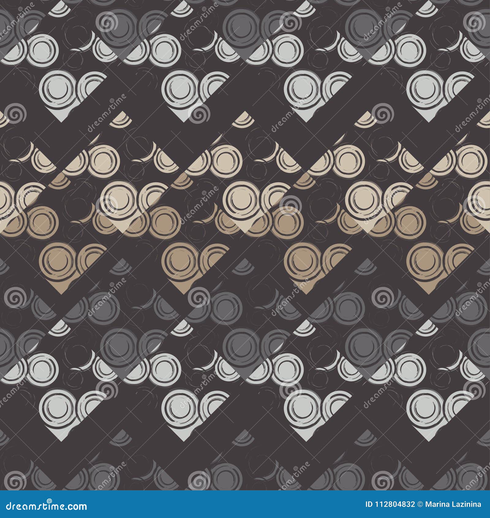 Seamless Geometric Pattern. the Texture of the Polka Dot. Brushwork ...