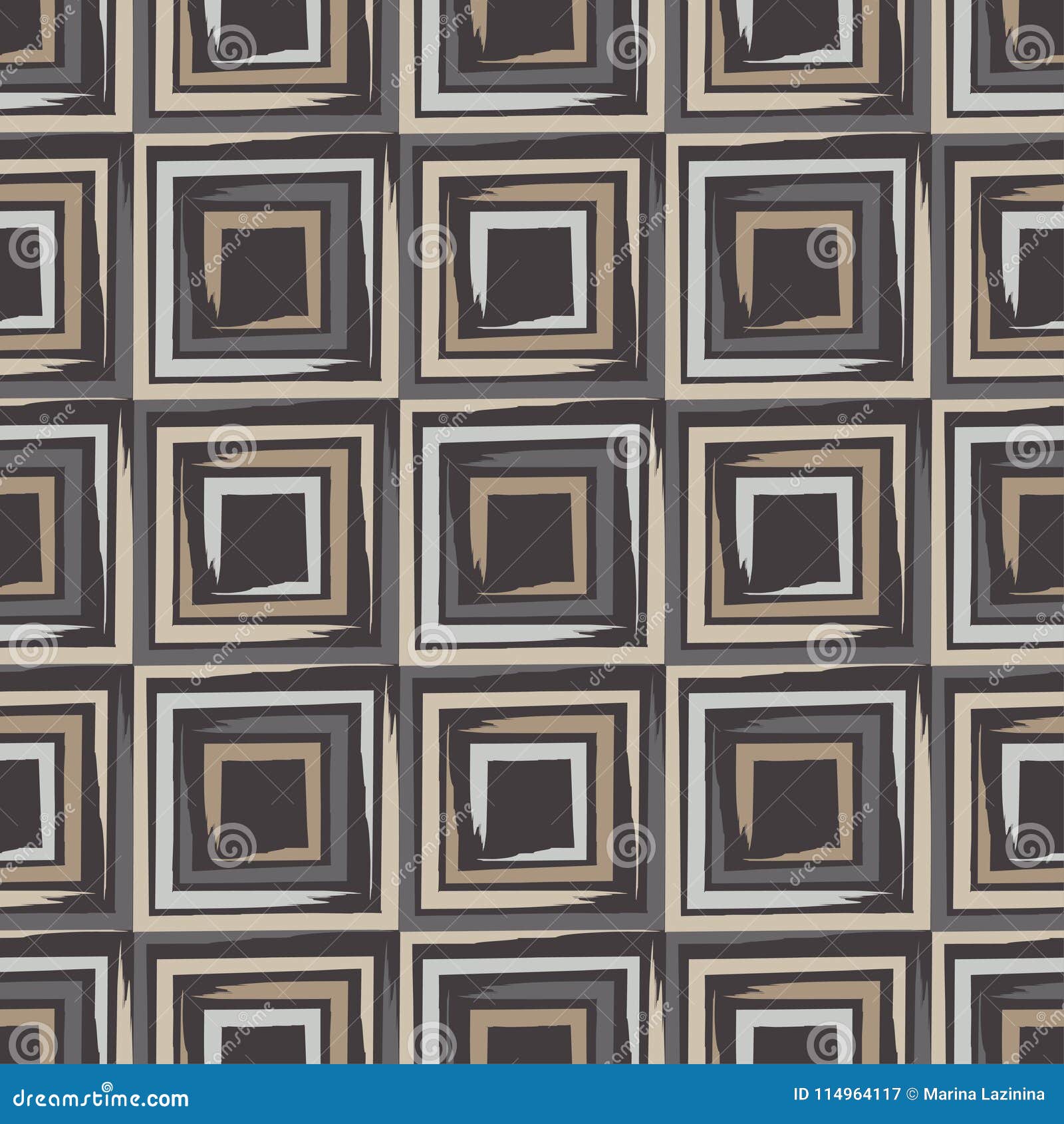 Seamless Geometric Pattern. the Texture of the Squares. Brushwork ...