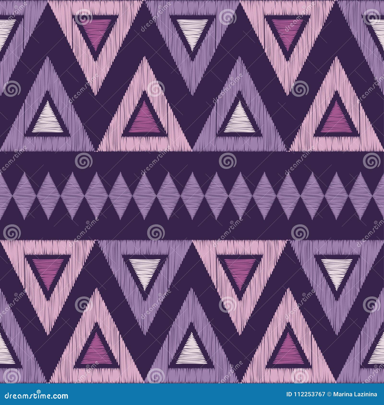 Seamless Geometric Pattern. the Texture of the Triangles. Scribble ...