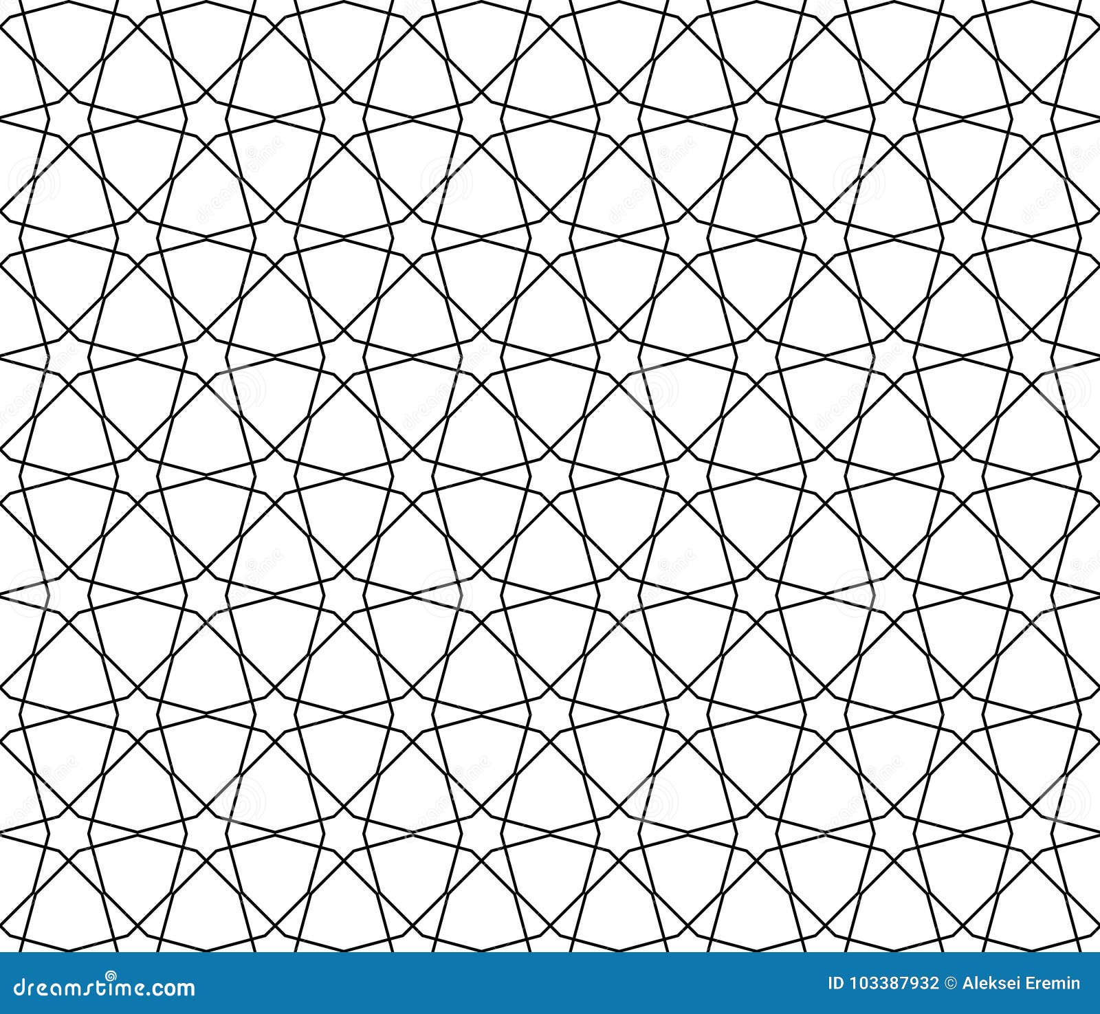 Seamless Geometric Pattern in Thin Lines Stock Vector - Illustration of ...