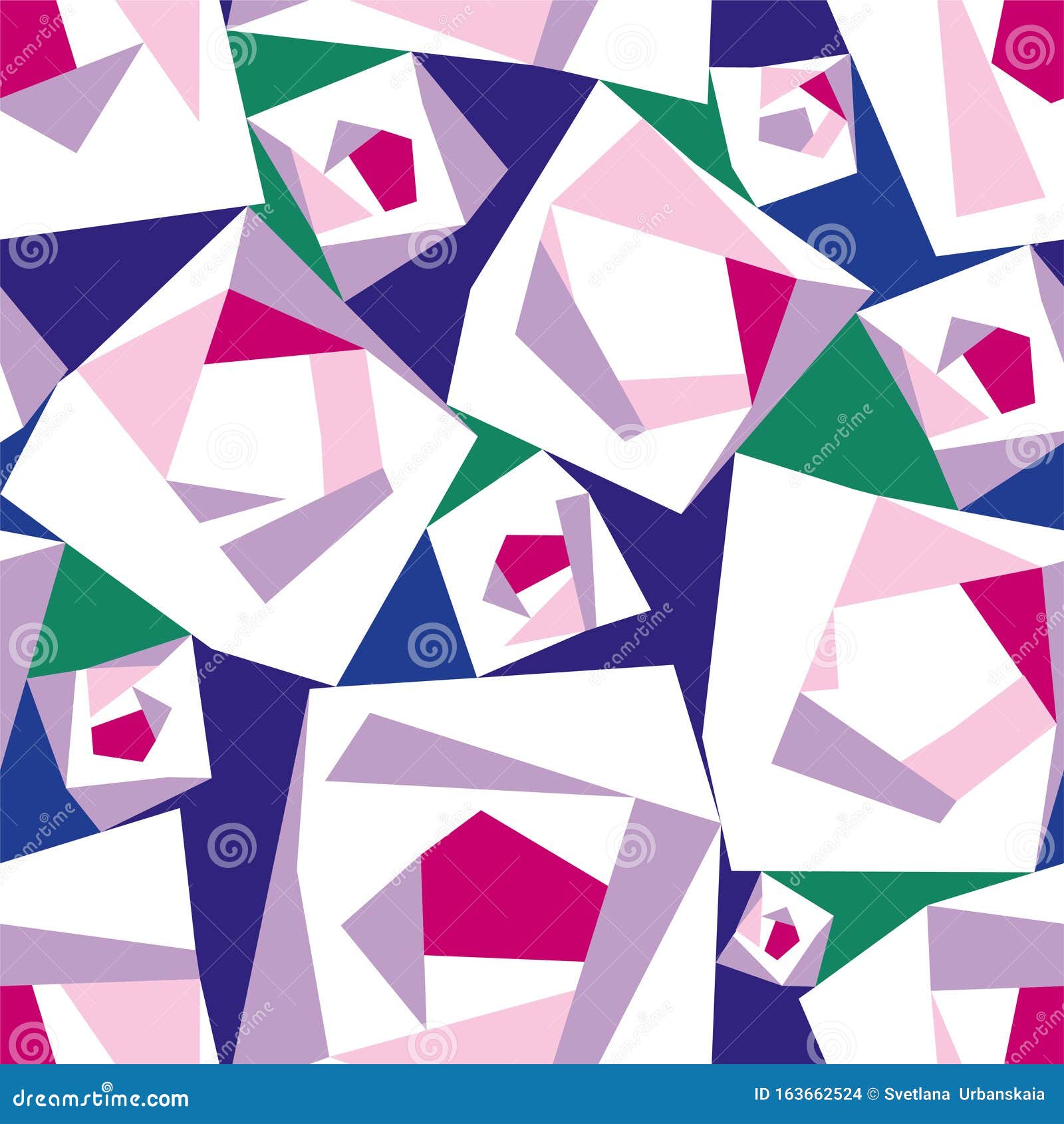 Seamless Geometric Pattern with Triangles. Roses Stock Illustration ...
