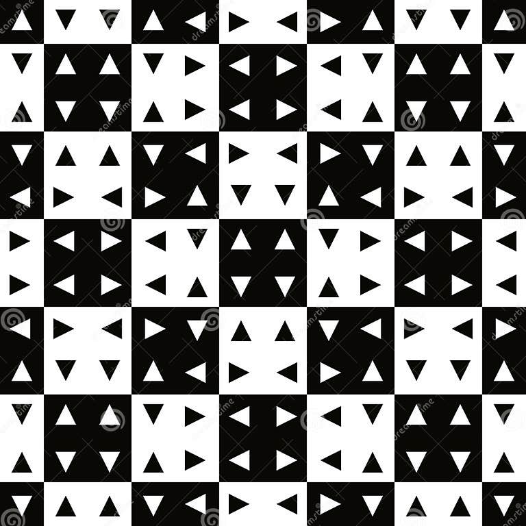 Simple Geometric Pattern Design with Triangles and Squares Stock ...
