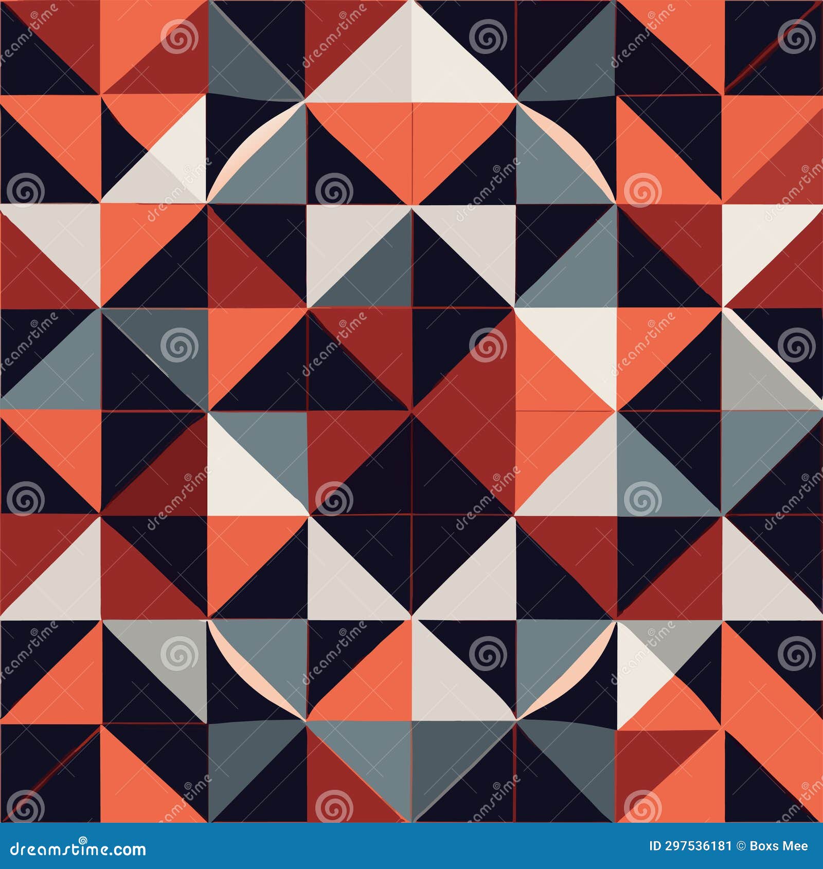 Seamless Geometric Pattern with Triangles and Squares. Generative AI ...