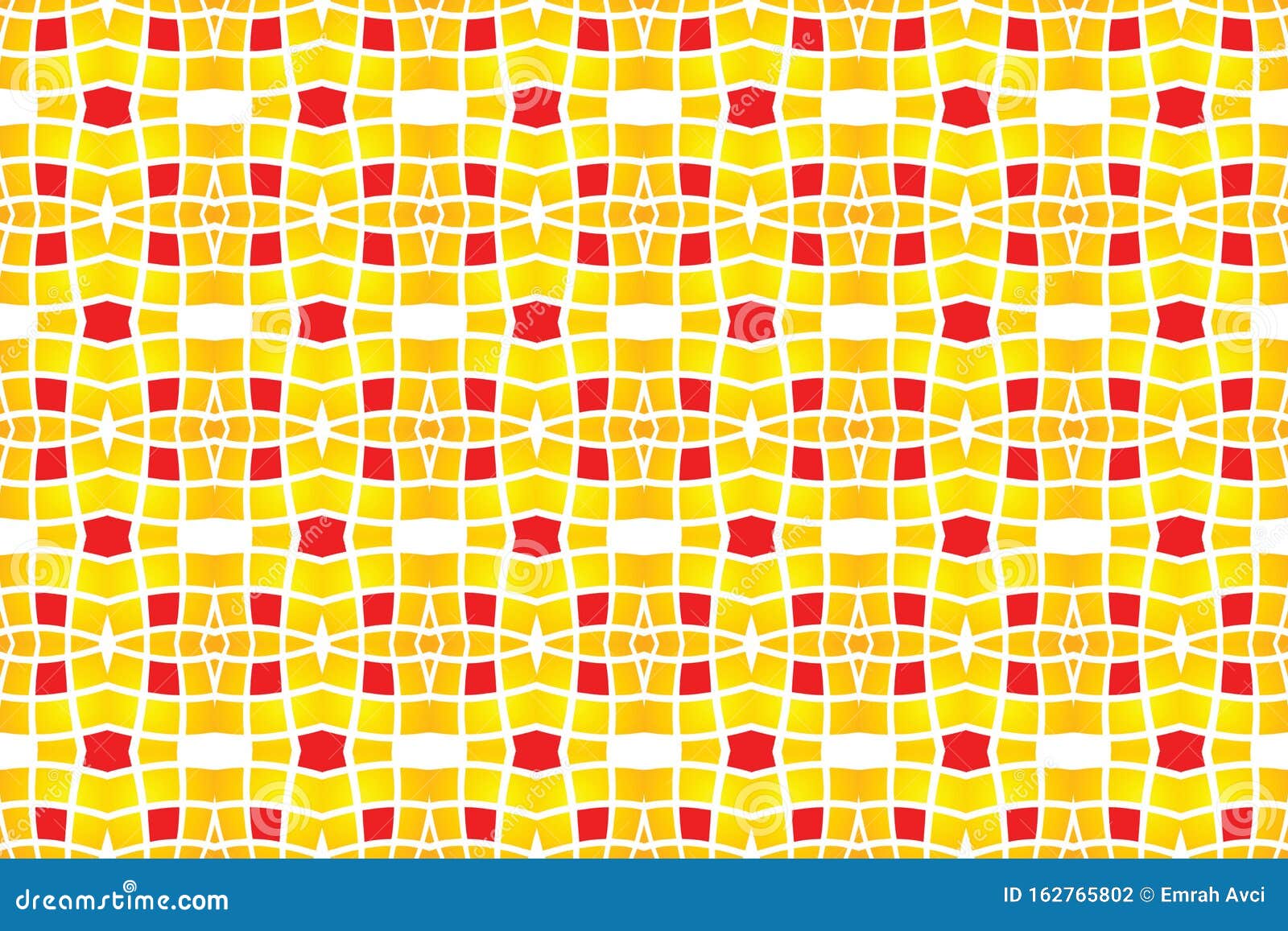 Seamless Geometric Pattern. Used Gradient, in Yellow, Red, White Colors ...