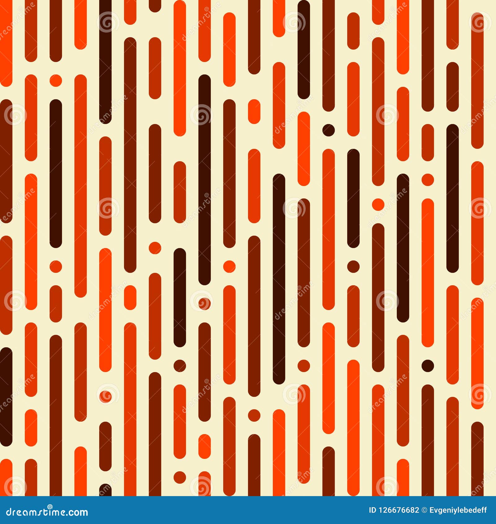 Seamless Geometric Pattern from Vertical Lines of Orange Hues. Stock ...