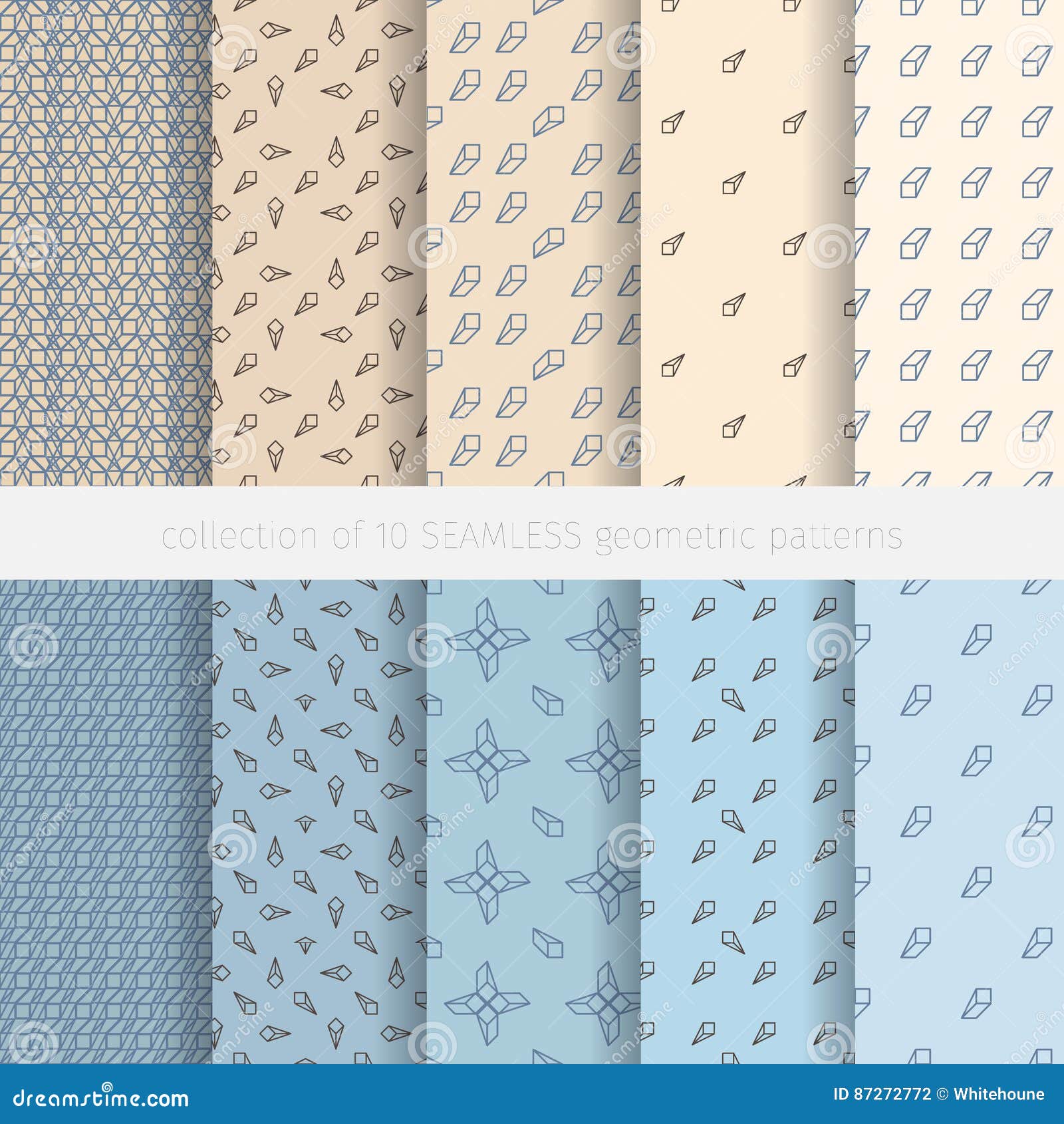 Seamless Geometric Patterns Stock Vector - Illustration of triangulars ...