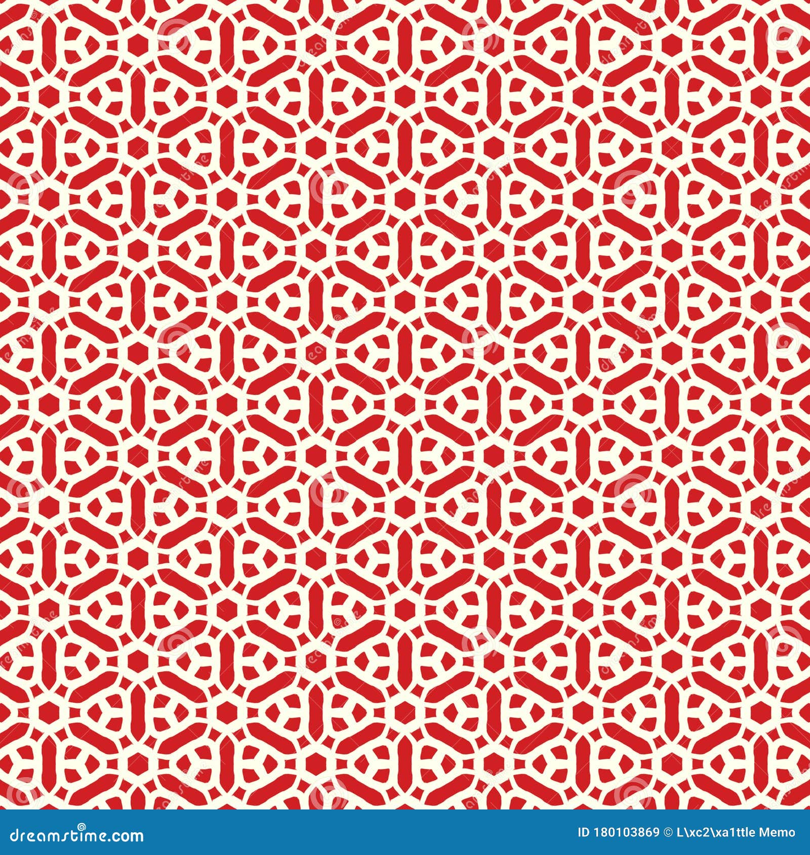 Seamless Geometric Red Pattern in Ornament Style. Repeating Linear ...