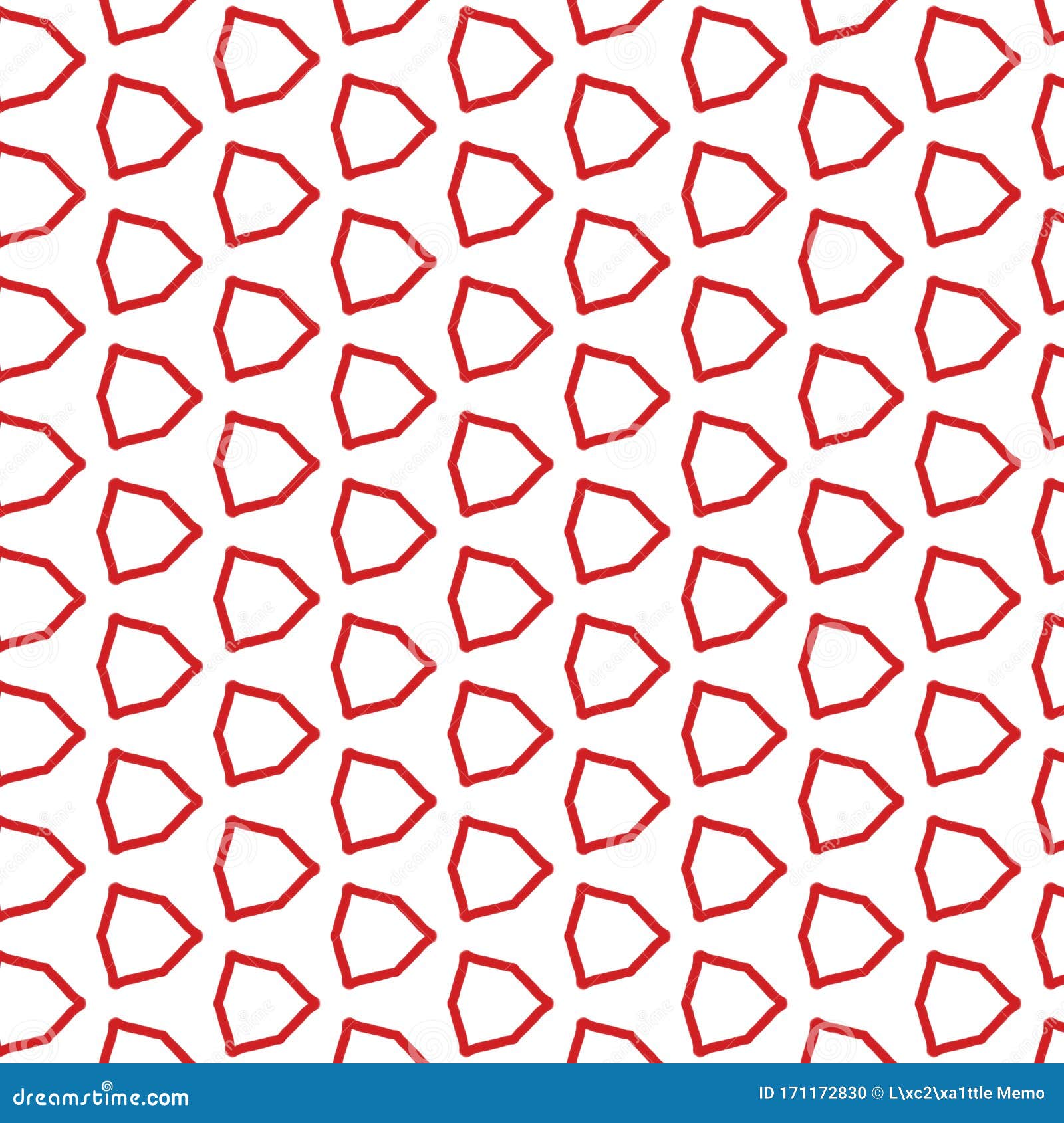 Seamless Geometric Red Traingle Pattern in Classic Style. Repeating ...