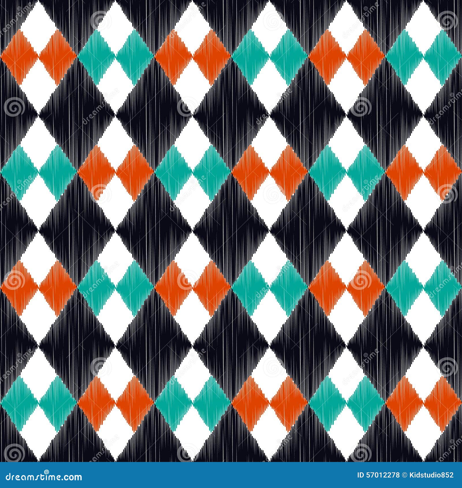 Seamless Geometric Rhombus Pattern Stock Vector - Illustration of ...