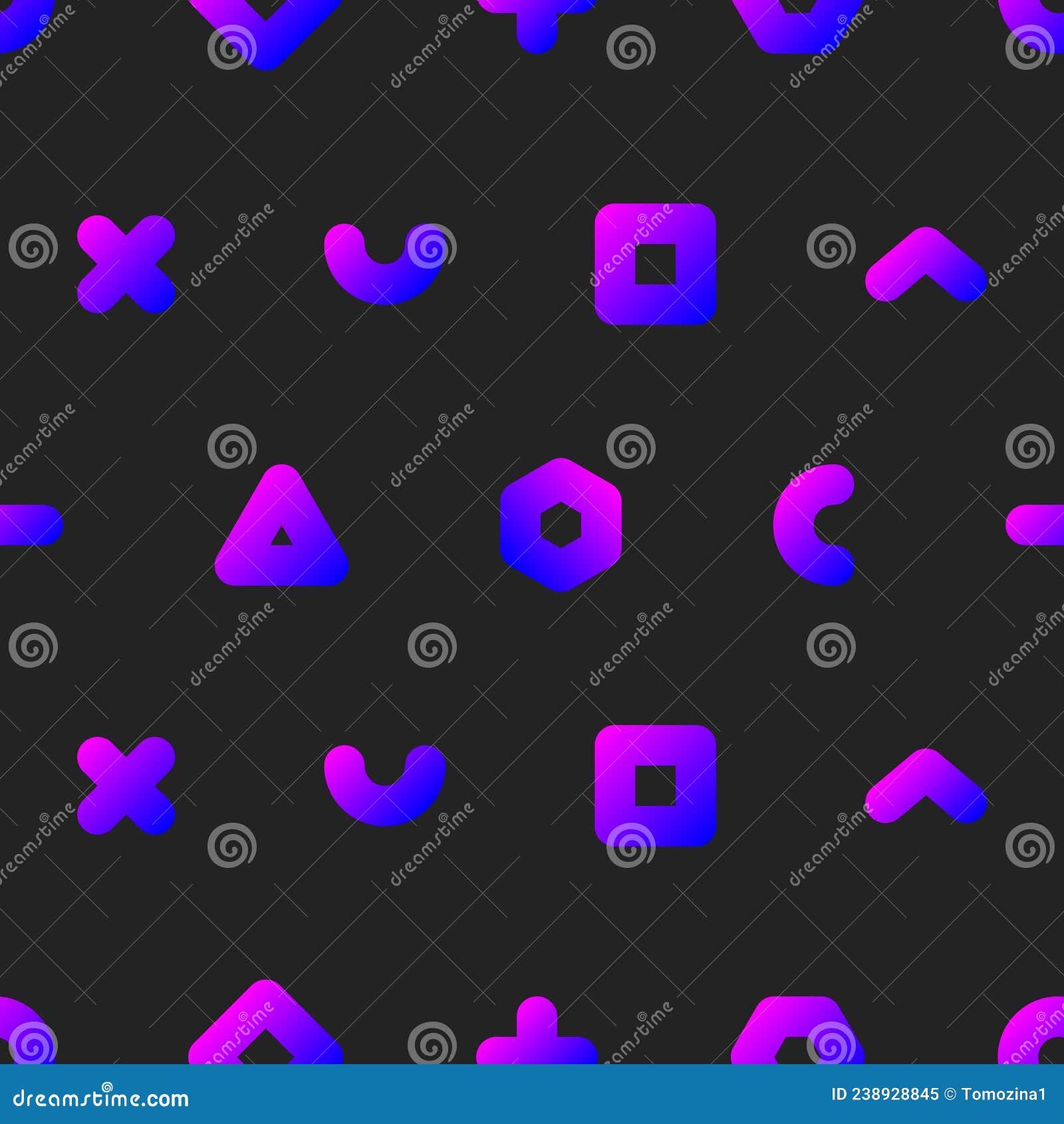 Seamless Geometric Shapes Abstract Modern Pattern Stock Vector ...
