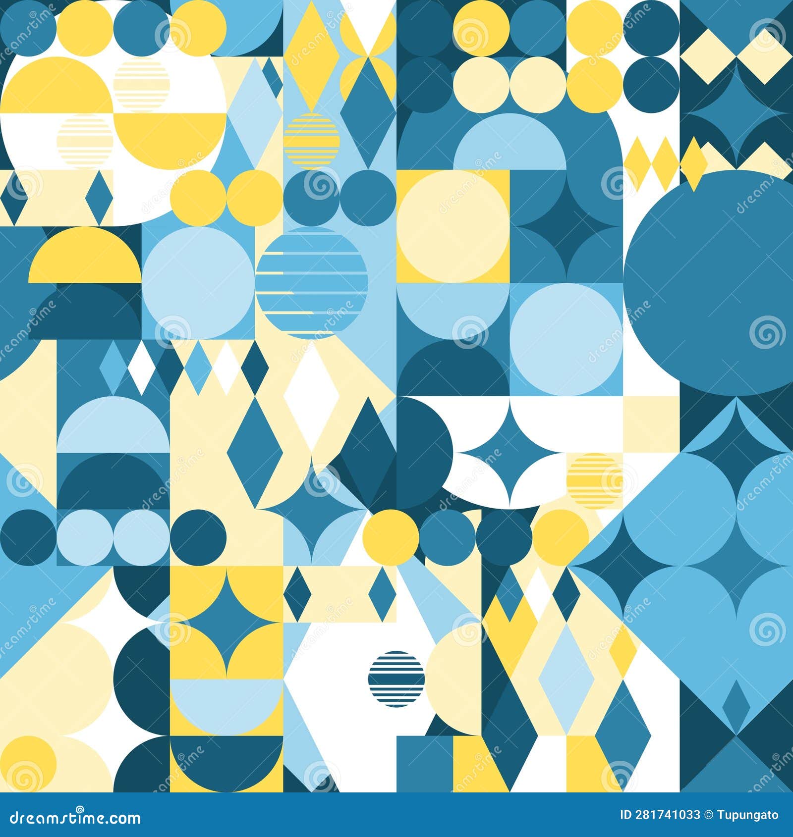 Seamless Geometric Shapes Print Texture Stock Vector - Illustration of ...