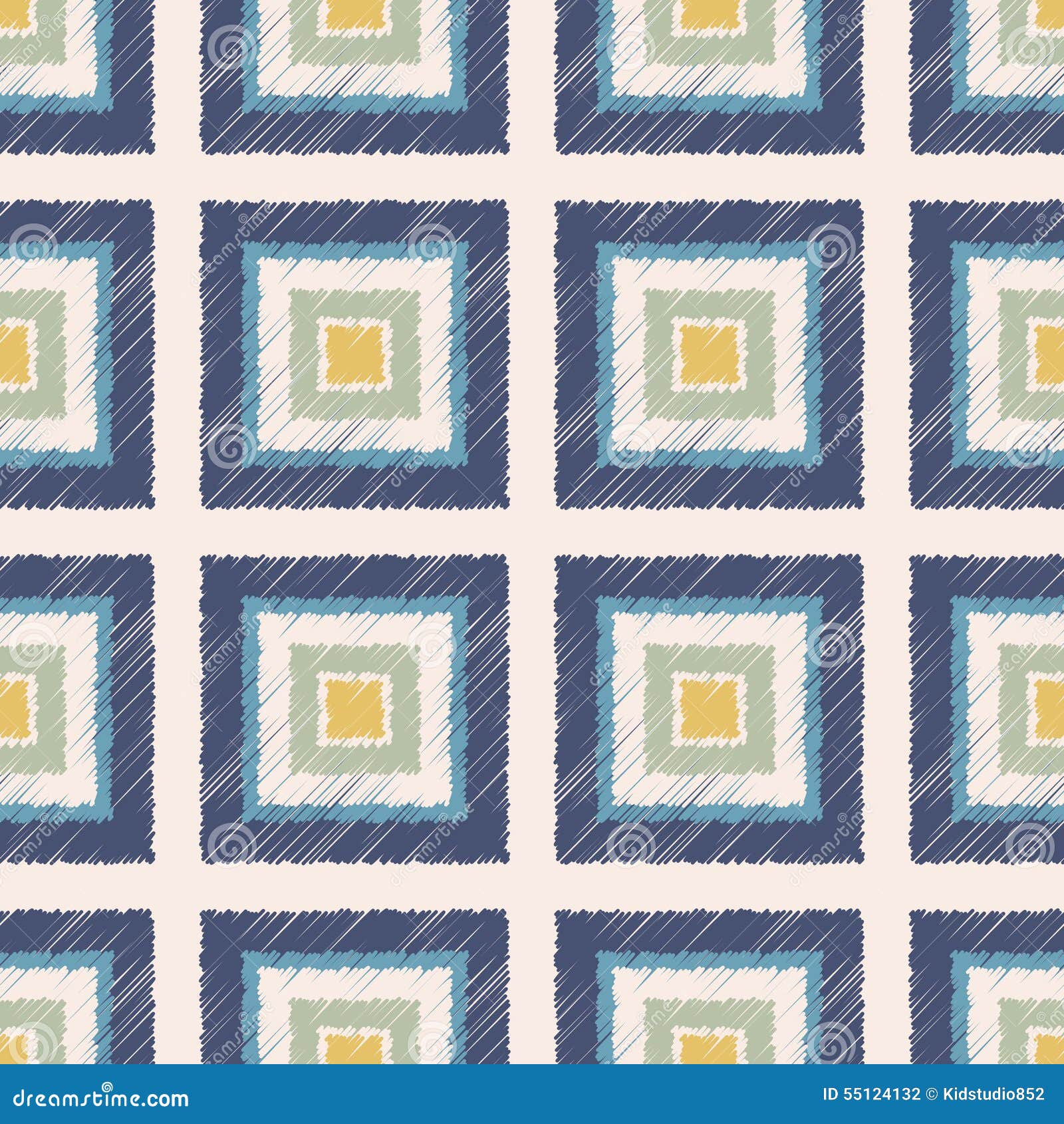 Seamless Geometric Square Textured Pattern Stock Vector - Illustration ...