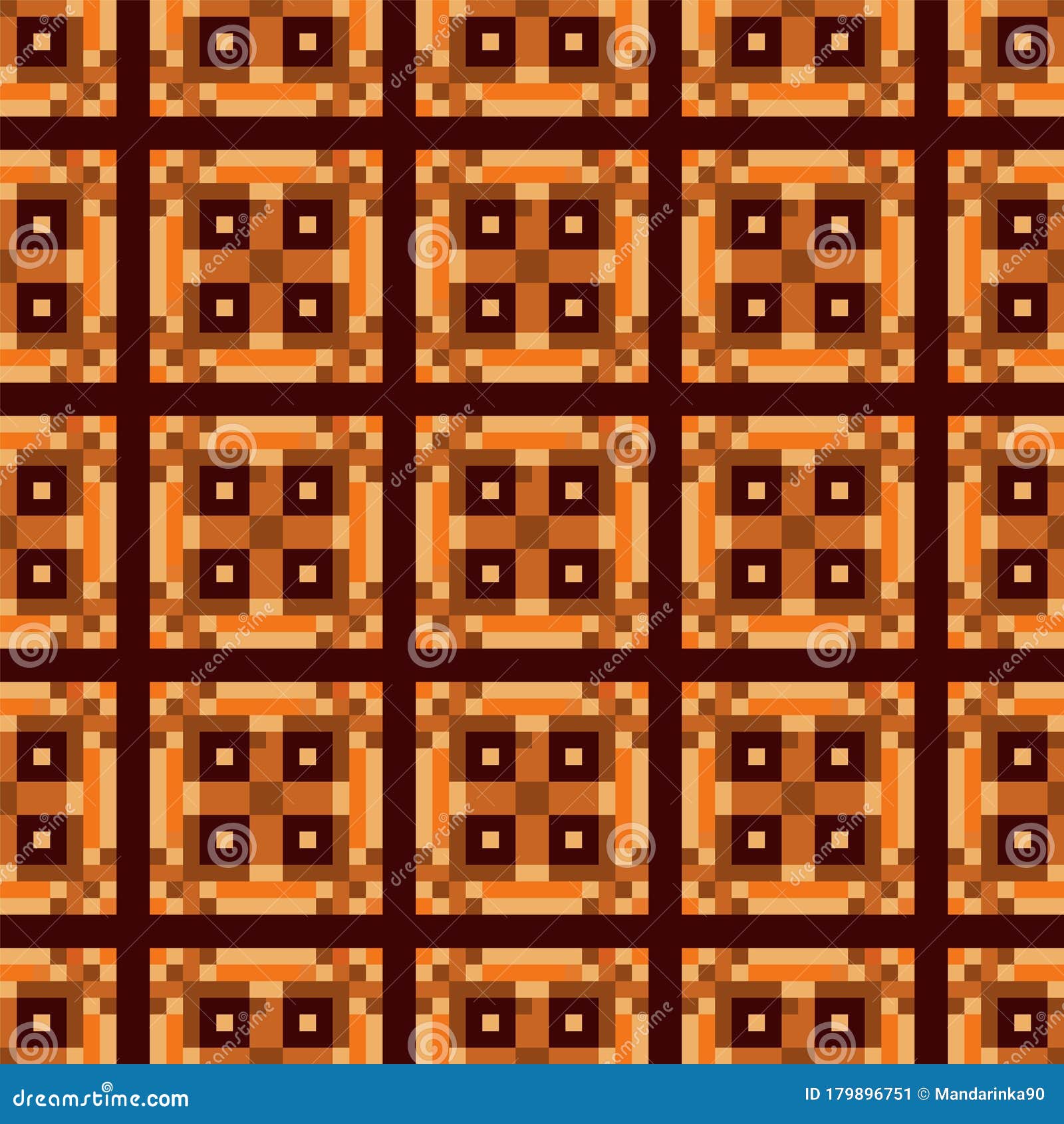 Seamless Geometric Squares, Pixel Texture Stock Vector - Illustration ...