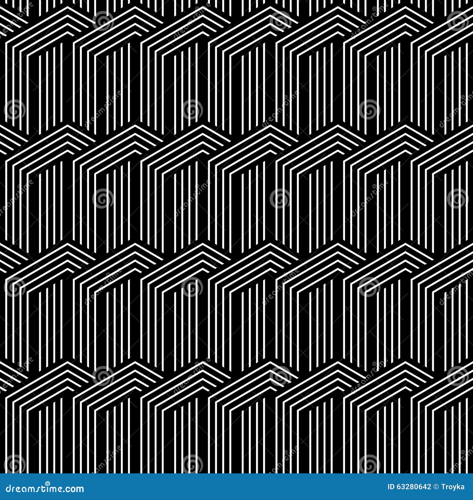 Seamless Geometric Striped Pattern. Stock Vector - Illustration of ...