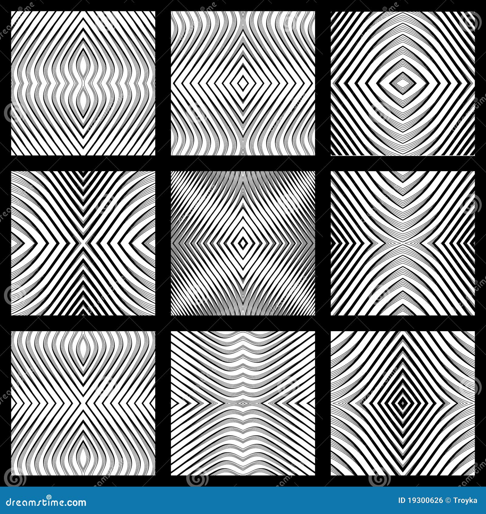 Seamless Geometric Symmetric Designs Set. Stock Vector - Illustration ... Seamless Geometric Symmetric Designs Set. Stock Vector - Illustration ...