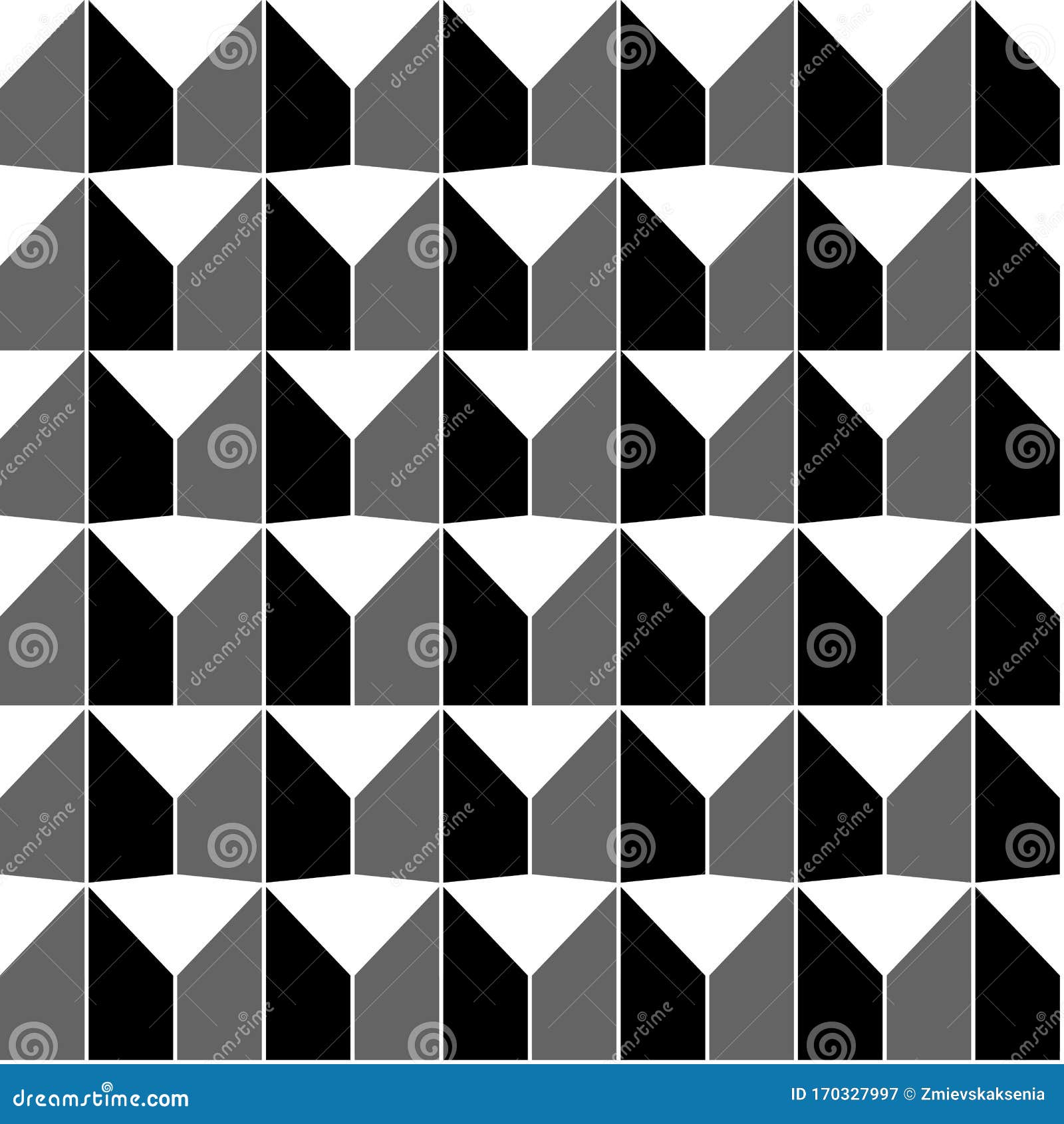 Seamless Geometric Texture of Triangles and Trapeze. Vector Seamless ...