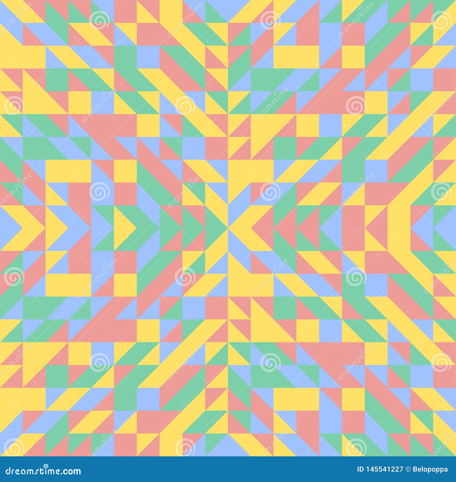 Seamless Geometric Triangle Pattern. Abstract Retro Vector Stock Vector ...