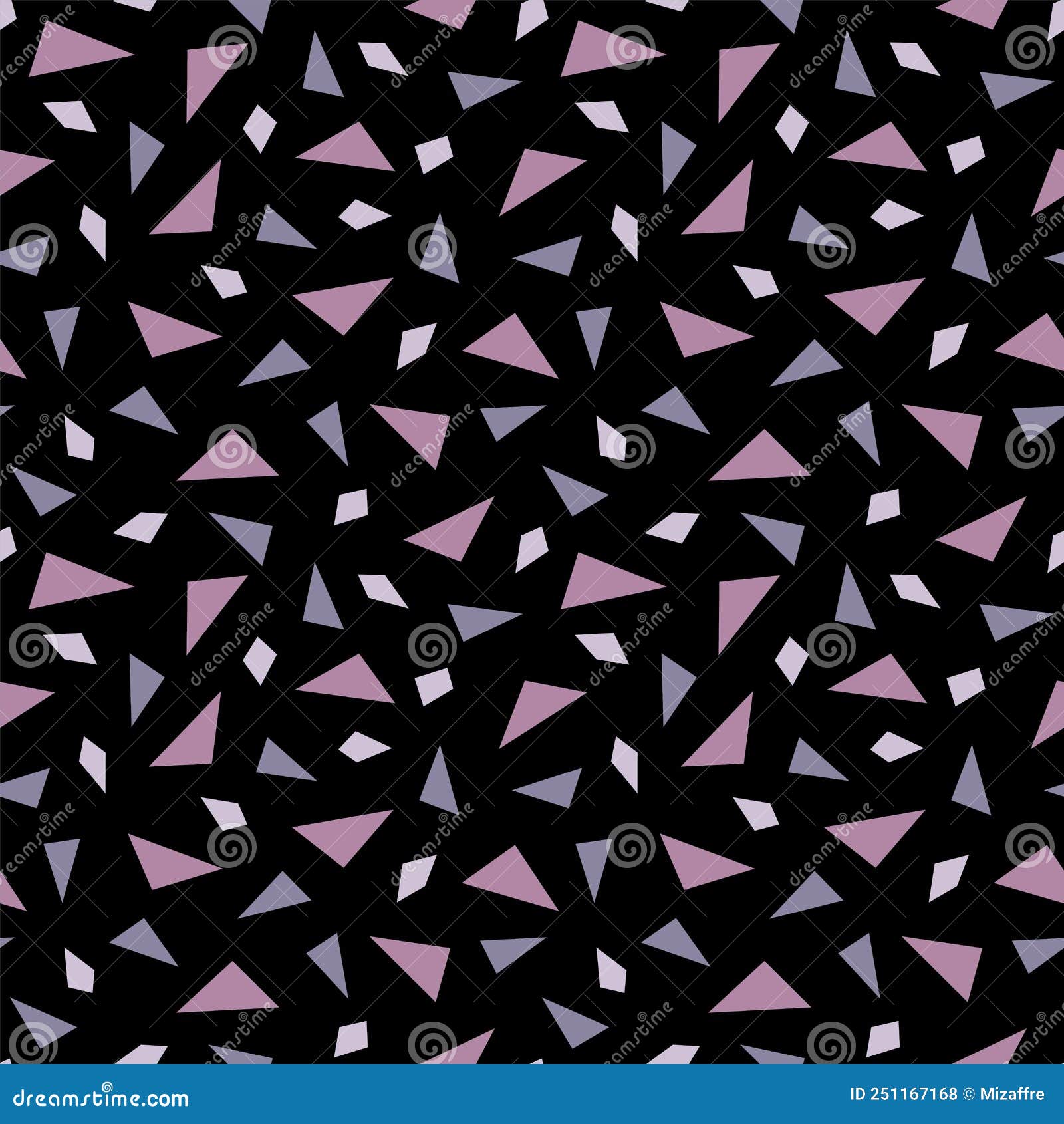 Seamless Geometric Triangle Pattern with Black Color Background Stock ...