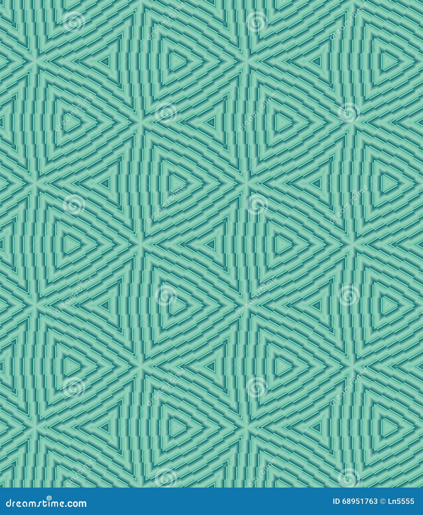 Seamless Geometric Triangle Pattern of Caribbean Green Color Stock ...
