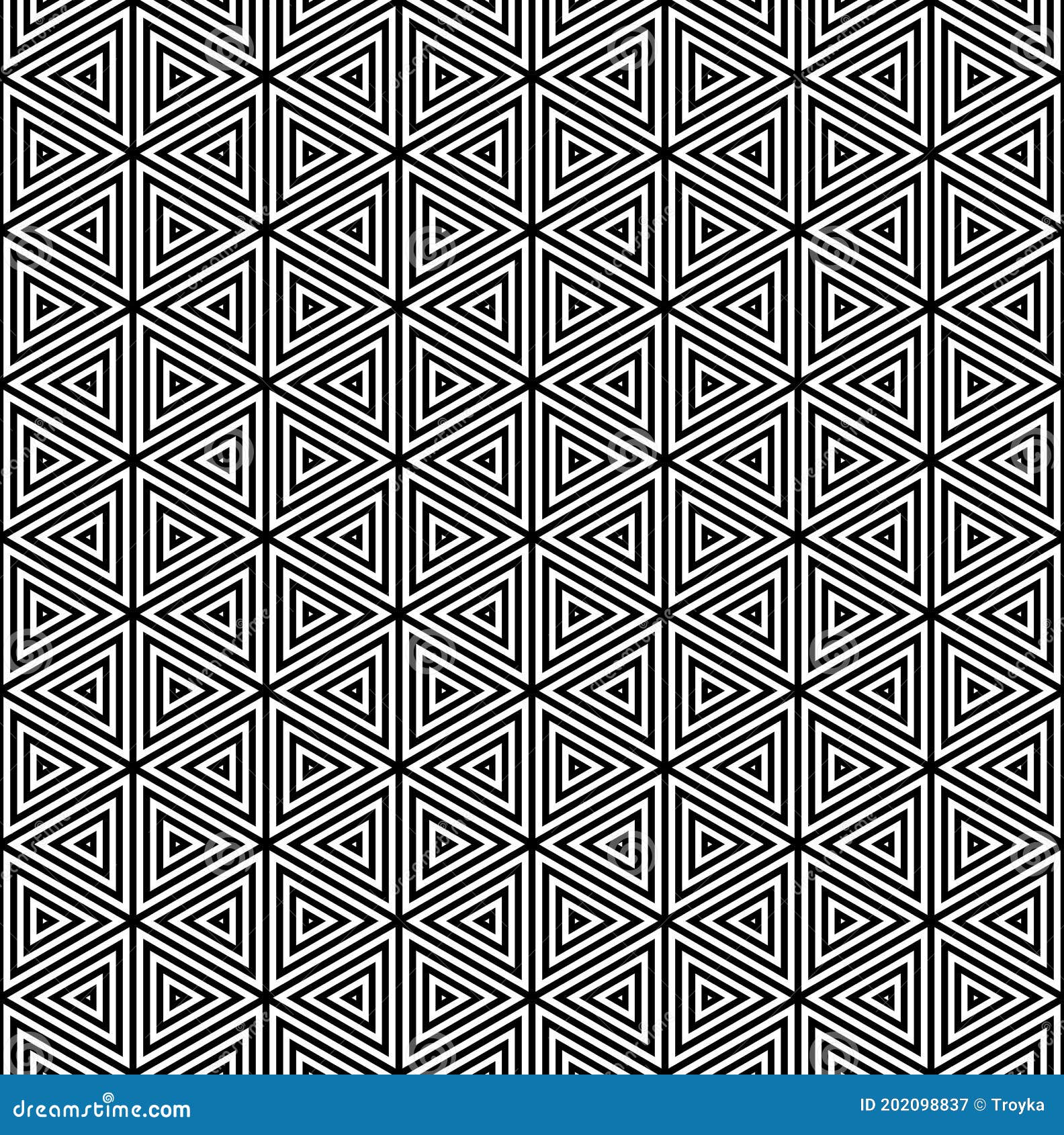 Seamless Geometric Triangles and Hexagons Pattern Stock Vector ...