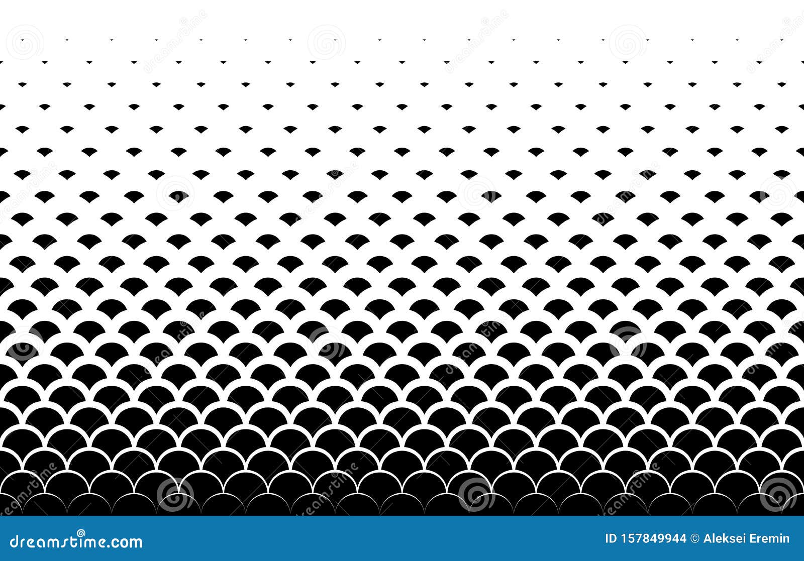 Seamless Geometric Vector Background.Black Scales on White Background ...