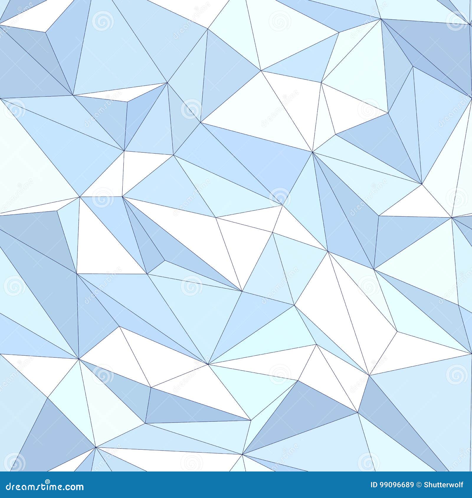 Seamless Background - Clear Blue Triangles Stock Vector - Illustration ...