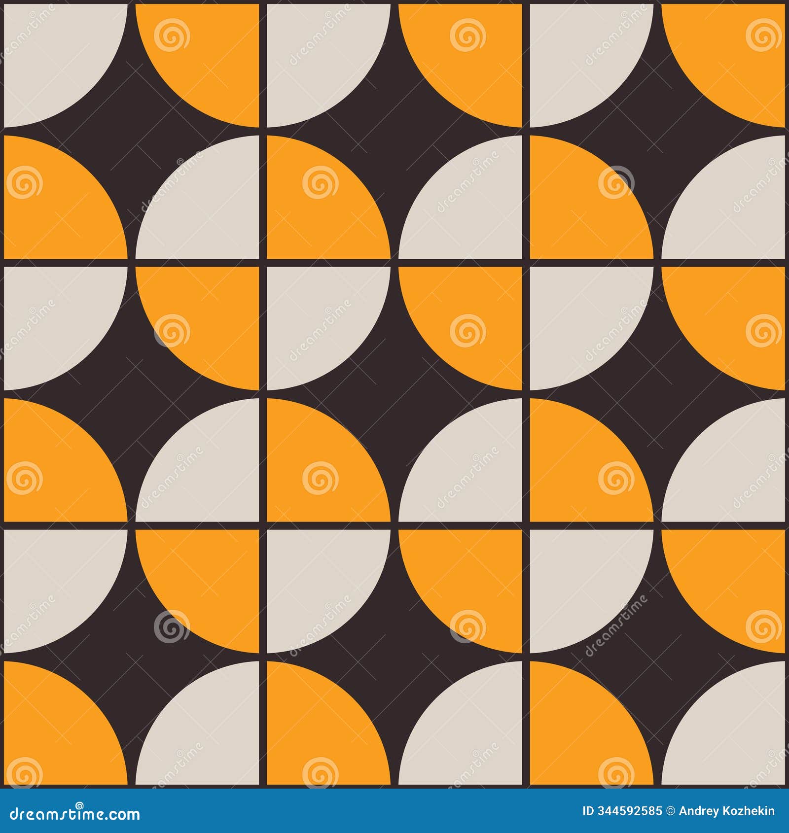 Seamless Geometric Vector Pattern. Abstract Background with Circles ...