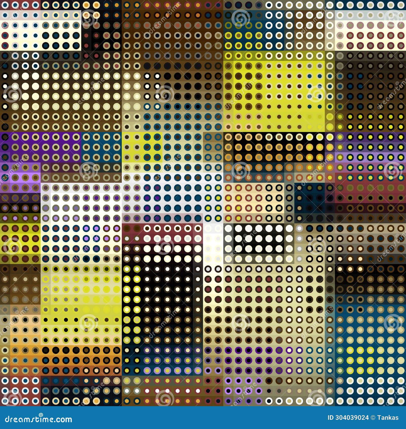 Seamless Geometric Vector Pattern. Dots Overlay Style. Abstract ...