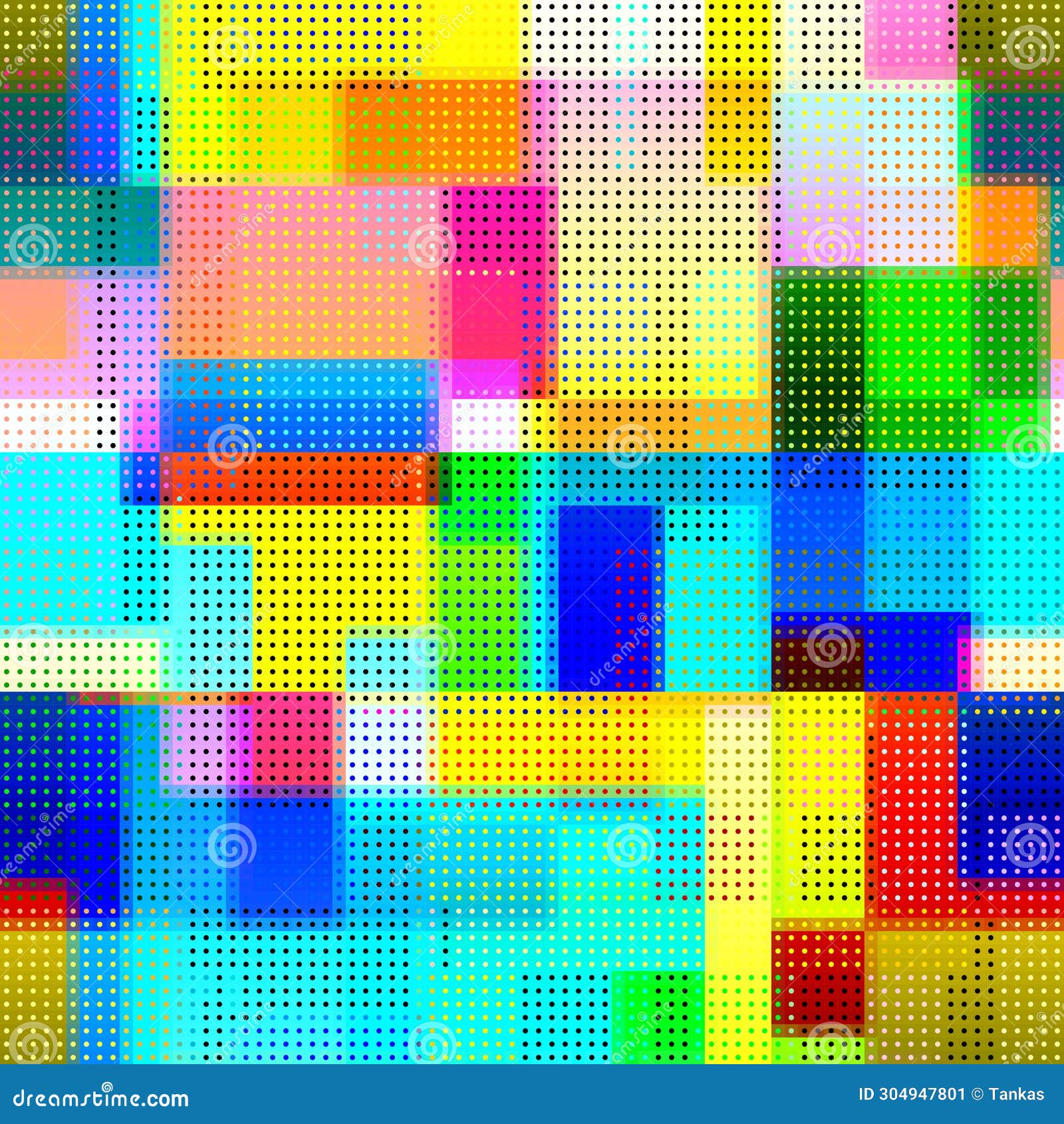 Seamless Geometric Vector Pattern. Dots Overlay Style. Abstract ...