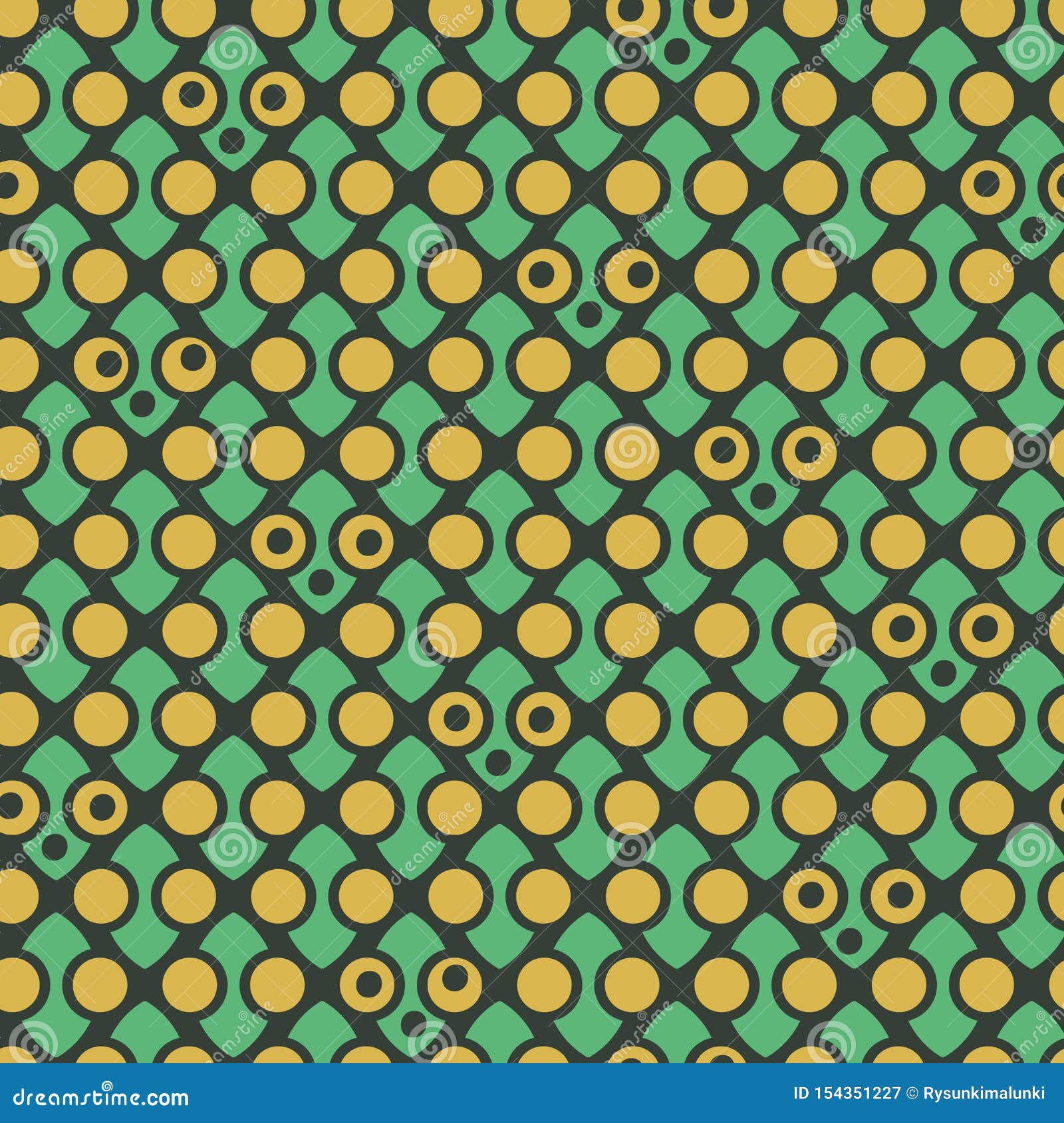 Seamless Geometric Vector Pattern with Green Alien Heads Stock Vector ...