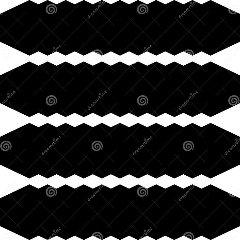 Seamless Geometric Wave Patch Pattern Repeated Design on White ...