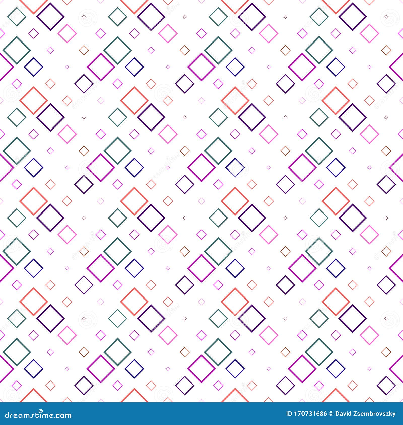 Seamless Geometrical Abstract Square Pattern Background Design Stock