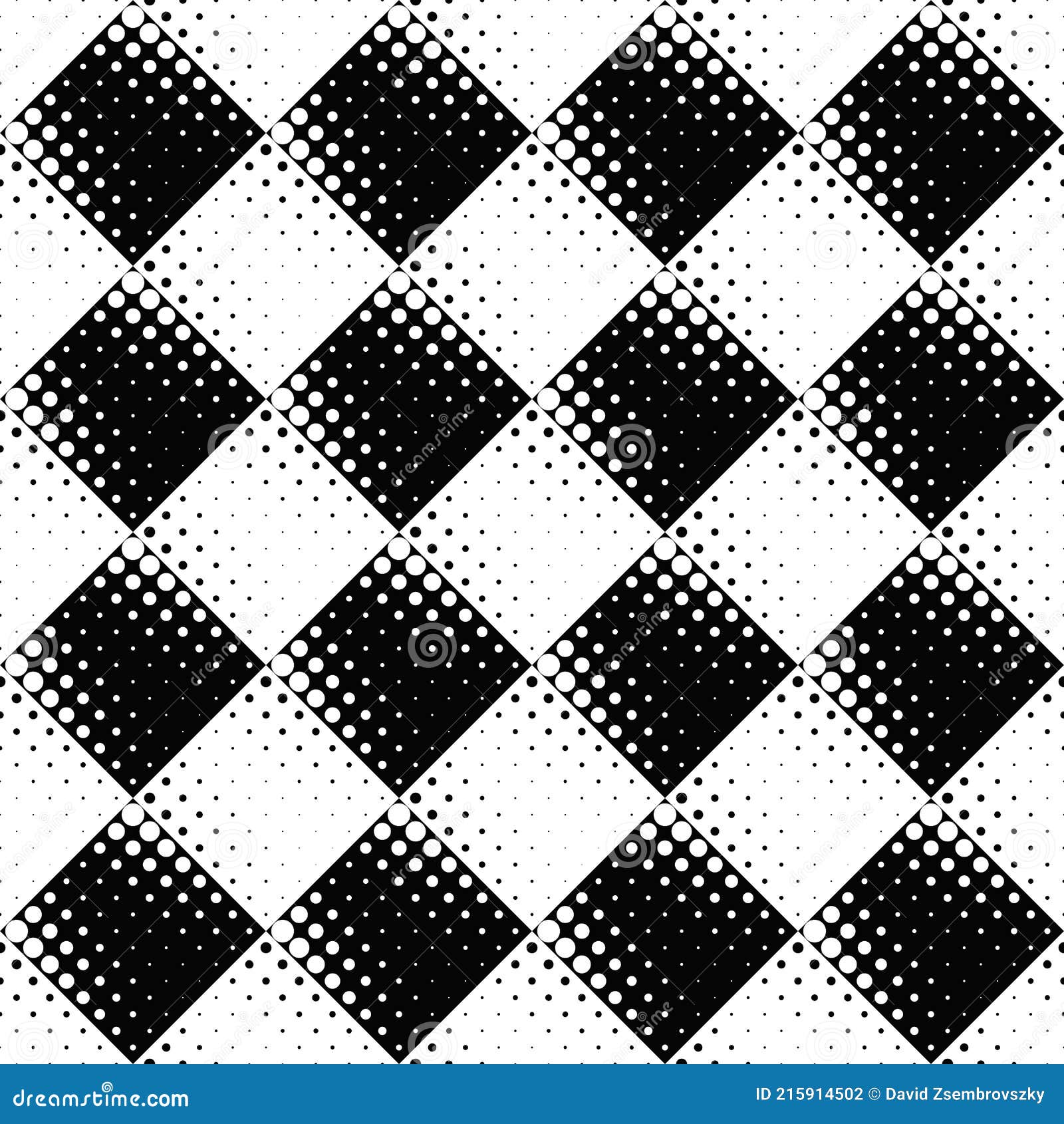 Seamless Geometrical Black and White Dot Pattern Background Design ...
