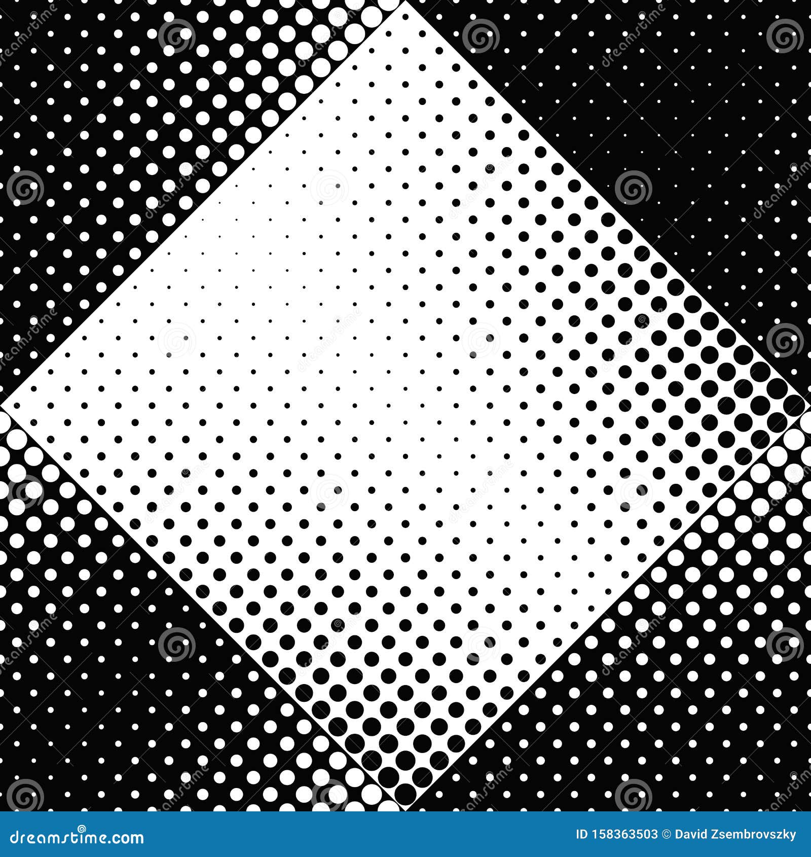 Monochrome Seamless Circle Pattern Background Abstract Vector Design