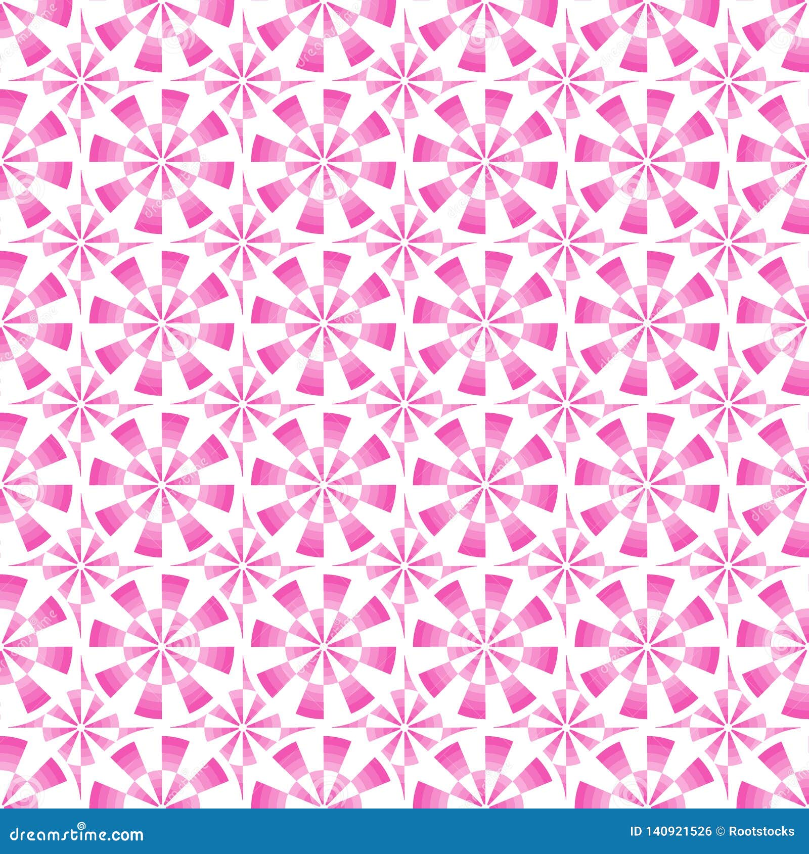 Seamless Geometrical Pink and White Pattern Stock Illustration ...
